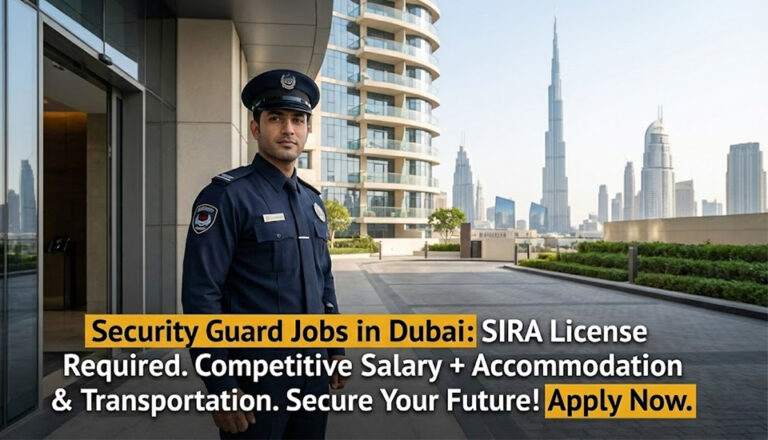 Security Guard Jobs in Dubai: SIRA License, Walk-in Interviews